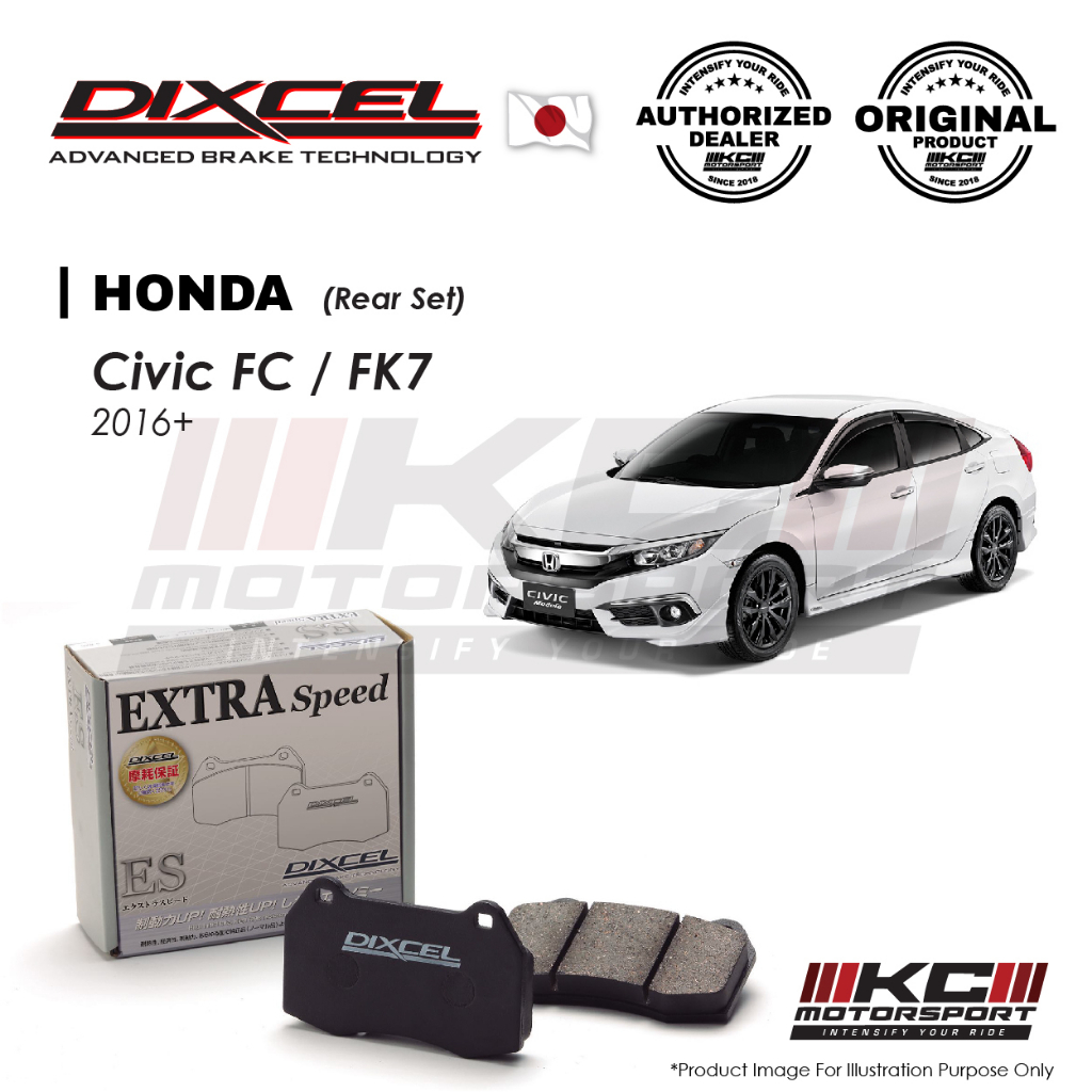 Honda Civic FC / FK7 / FE / FL1 - Dixcel Extra Speed / ES 600℃ Brake Pad 335878 (Rear Set ...