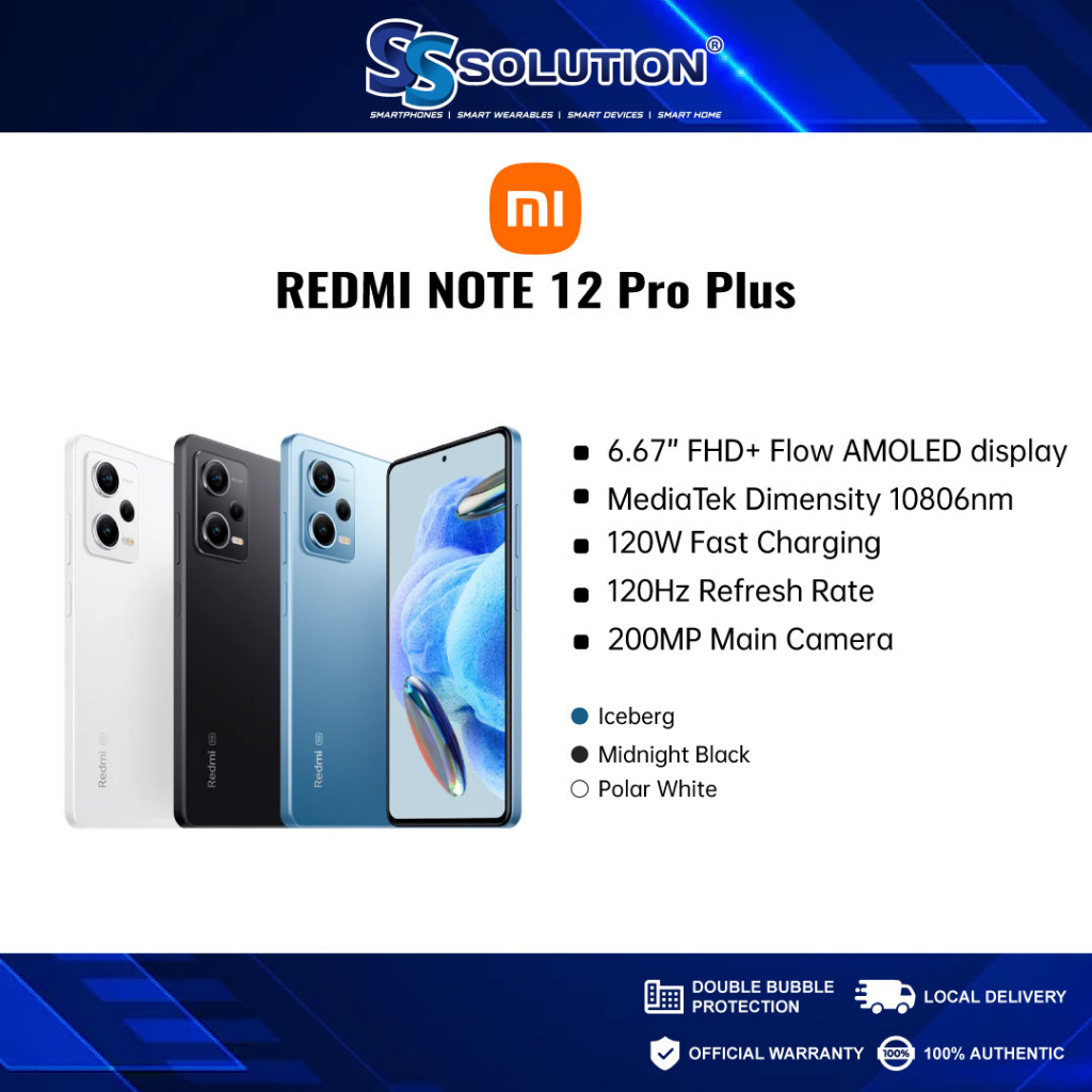 Xiaomi Redmi Note 12 Pro Plus 5G l 8GB+256GB ROM l 120Hz Pro Amoled l ...
