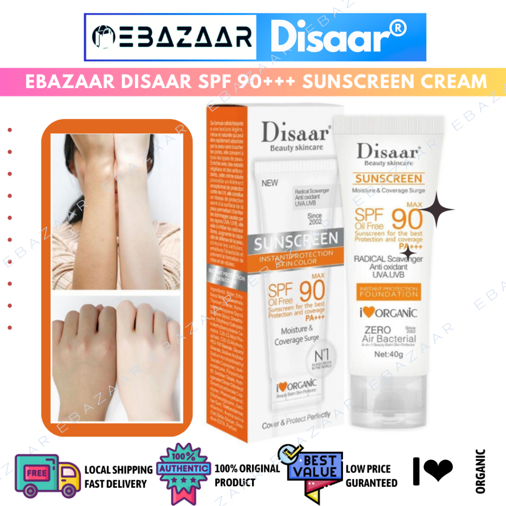 Ebazaar Disaar Sunscreen Cream SPF 90 ++ Moisturizing Skin Protect ...