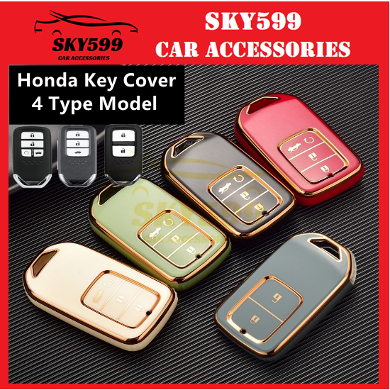 Honda Key Cover Chrome Reflection TPU Car Key Remote Casing Sarung ...