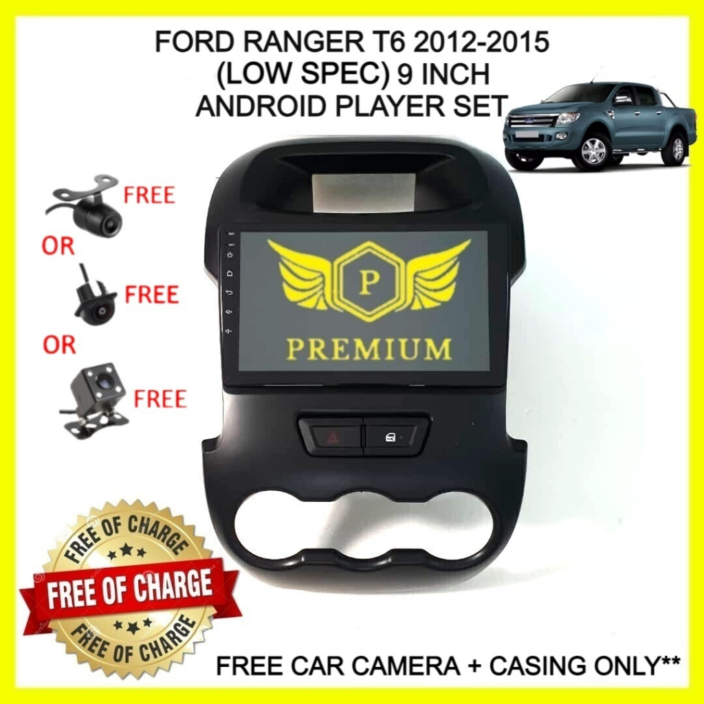 FORD RANGER T6 2012-2015 9 INCH (LOW SPEC) ANDROID PLAYER SET (FREE CAR ...