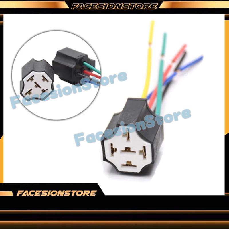 Automotive Relay Socket 5 Pin Ceramic Type High Temperature Resistance ...