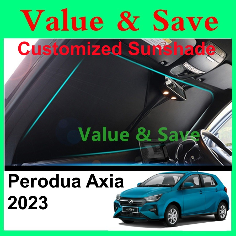 Car Front Windshield Sunshade Perodua Axia New 2023 Custom Fit Car ...