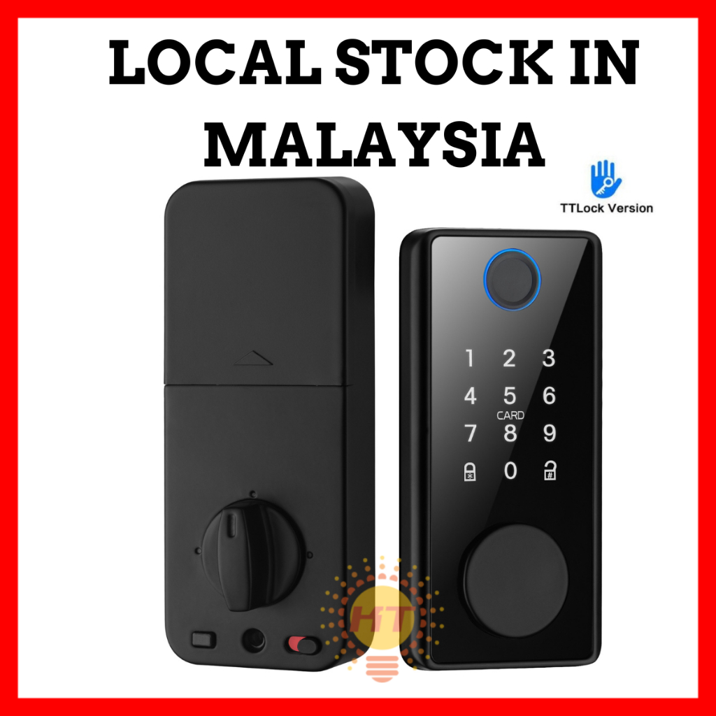 TTLock app Deadbolt Smart Door Lock fingerprint card passcode | Shopee Malaysia