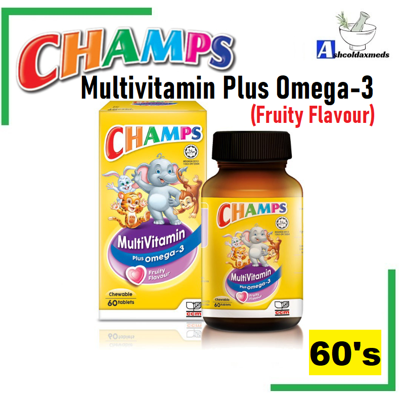 Champs Multivitamin Plus Omega-3 FRUITY FLAVOUR 60's (Perkembangan ...
