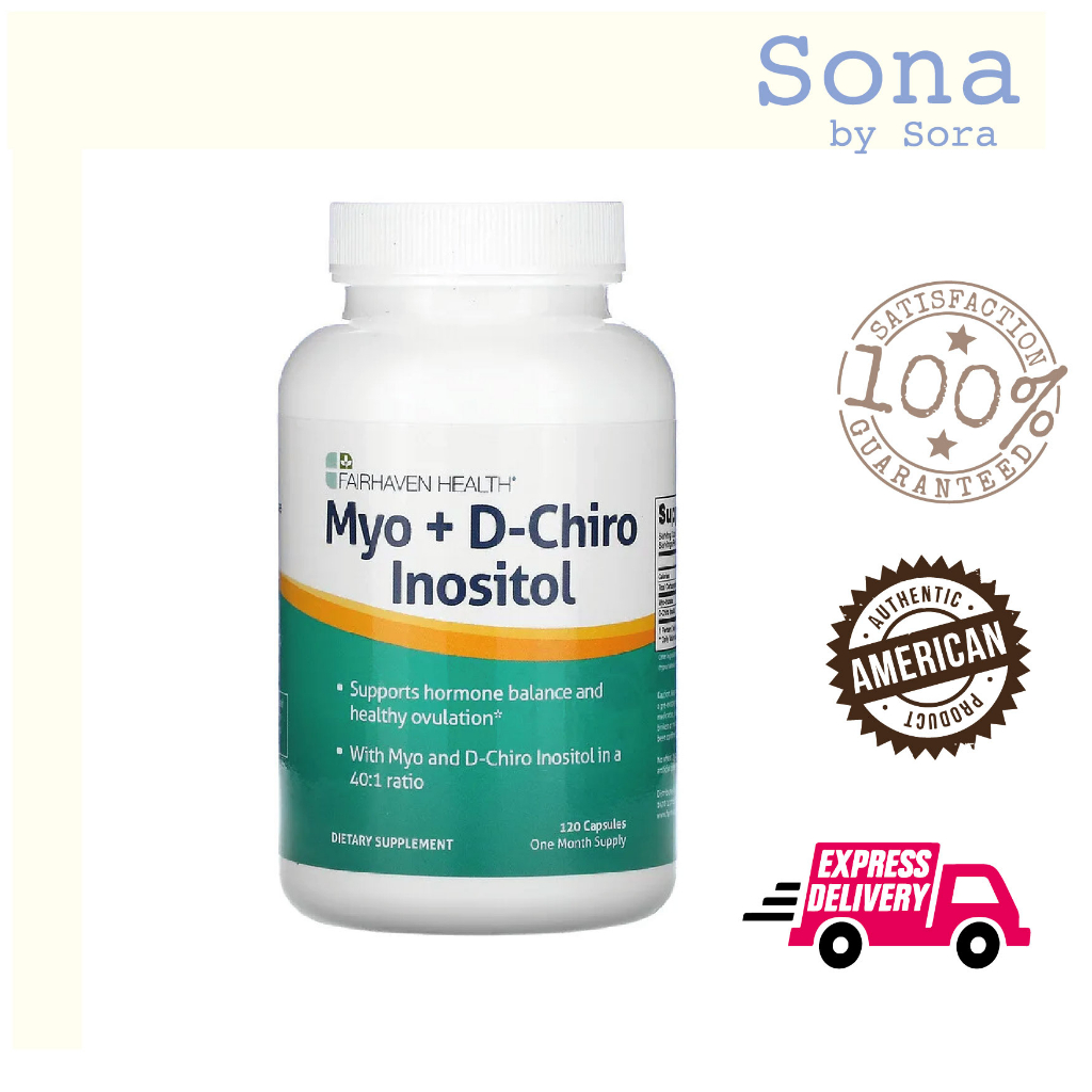 Fairhaven Health, Myo + D-Chiro Inositol, 120 Capsules for PCOS ...