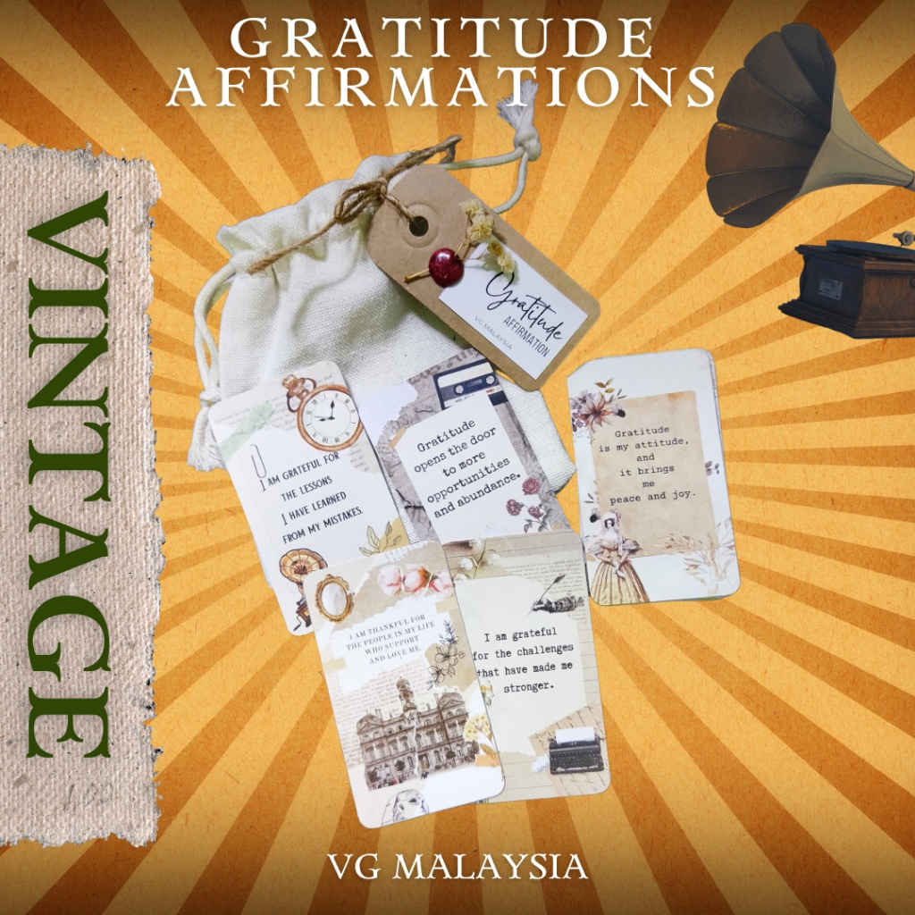 VG Vintage Gratitude Affirmation |Positive |Motivational |Inspiration ...