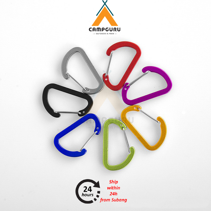 CAMPGURU Aluminum Alloy D Ring D Shape Carabiner Clip Buckle Hook ...