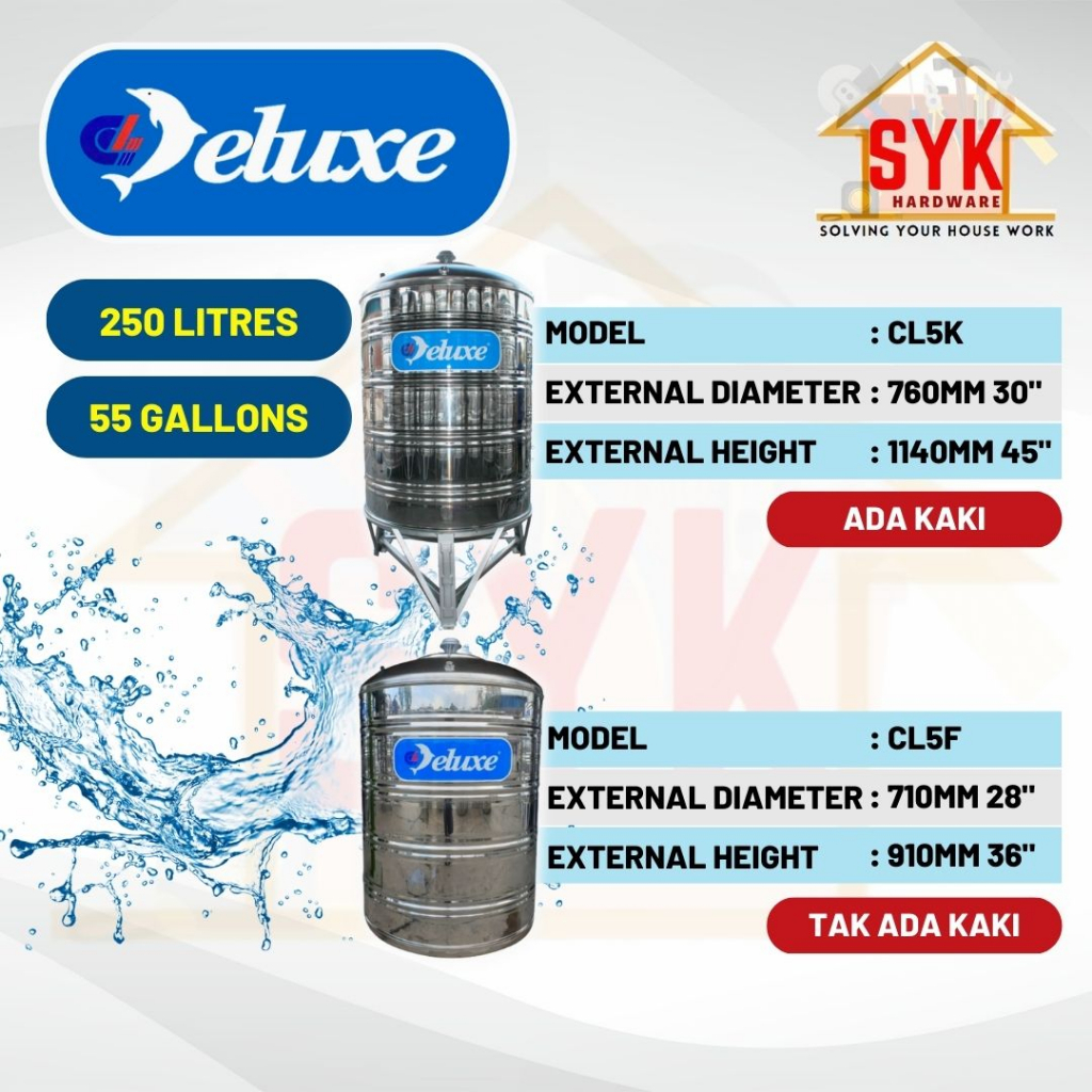 SYK Free Shipping Deluxe Water Tank SUS304 Stainless Steel Water Tank ...