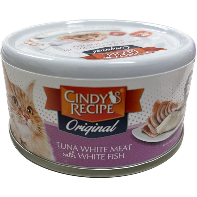 Cindy's Recipe Original Tuna White Meat with White Fish 80g x 24 ...