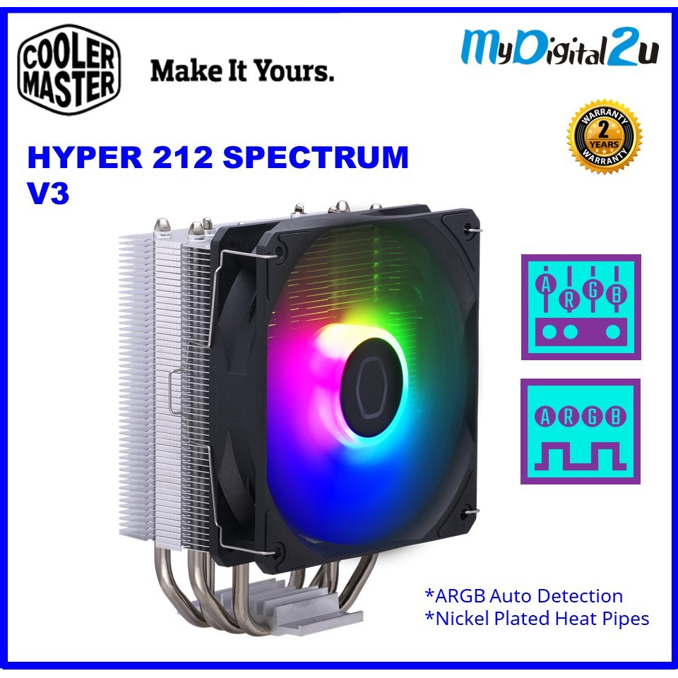 Cooler Master Hyper 212 Spectrum V3 (4 Heat Pipes) | Shopee Malaysia