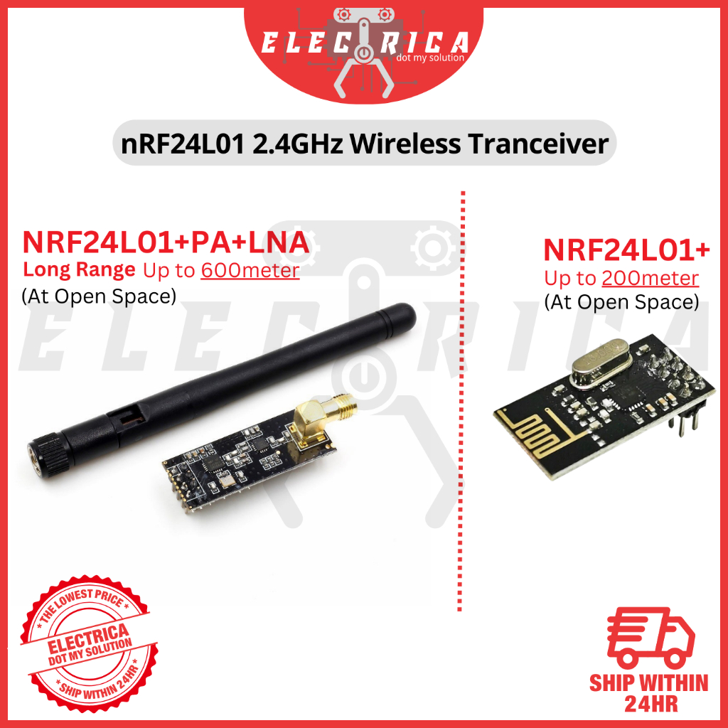 nRF24L01+PA+PLA nRF24L01+ RF Wireless Transceiver Module 2.4GHz | Shopee Malaysia