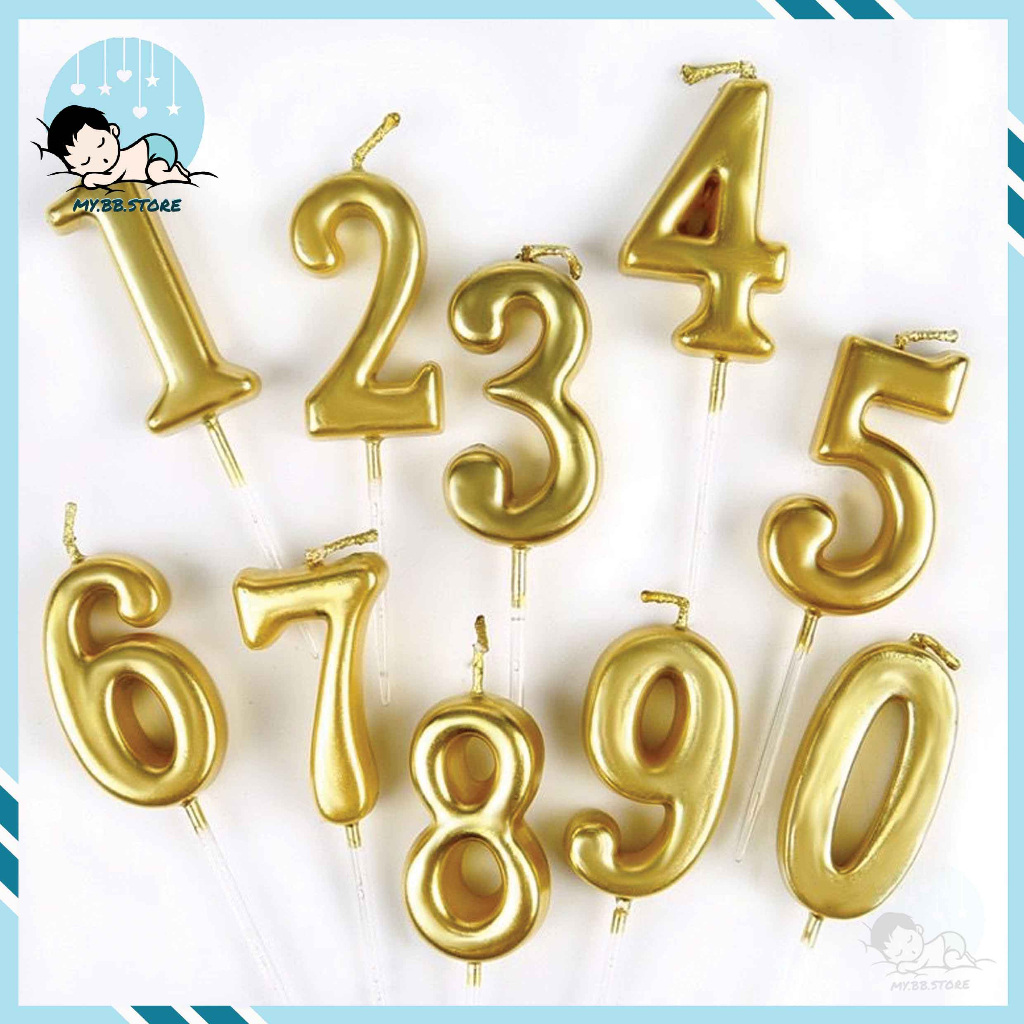 [ Ready Stock ] Number Candle For Birthday Party Celebration Cake ...