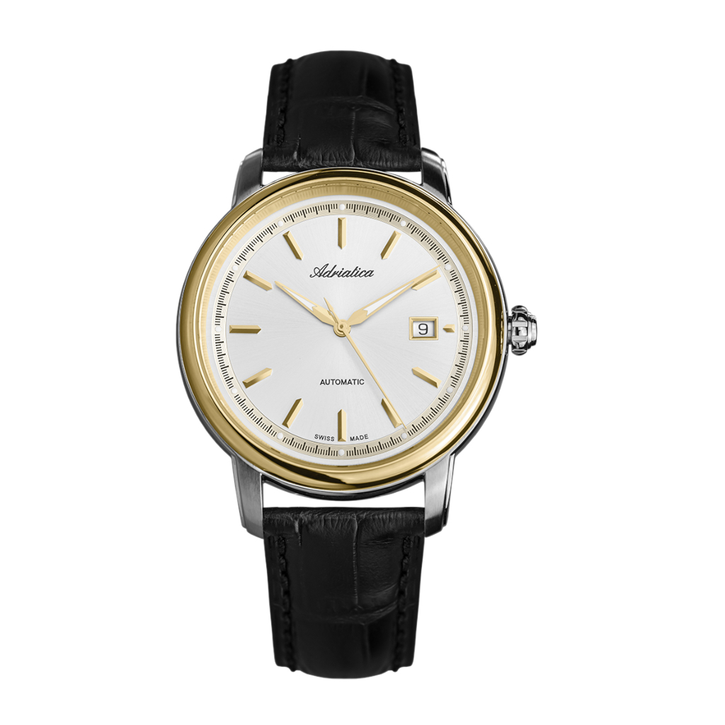ADRIATICA Swiss Made Automatic Silver-Gold Unisex Watch A1197.2213A ...