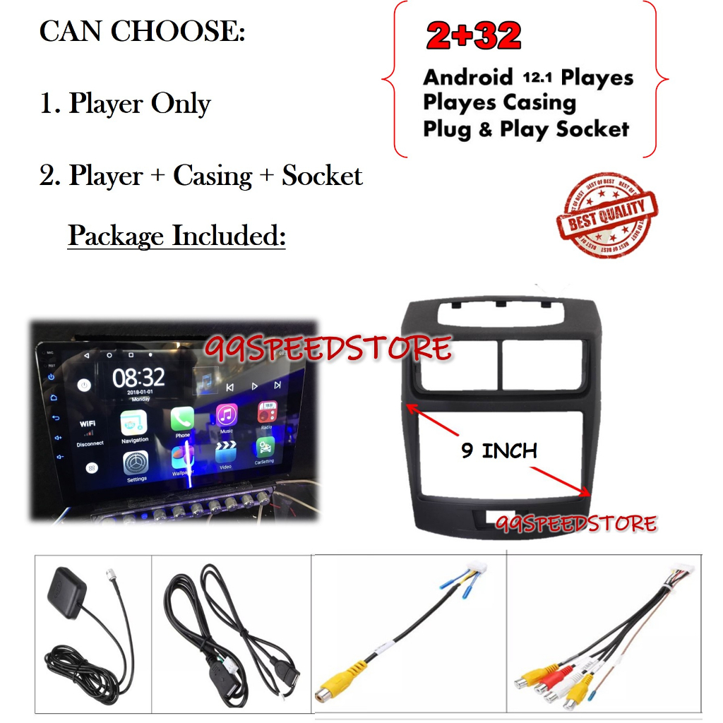 Toyota AVANZA 2012 - 2019 android player 9 inch PLUG N PLAY with OEM ...