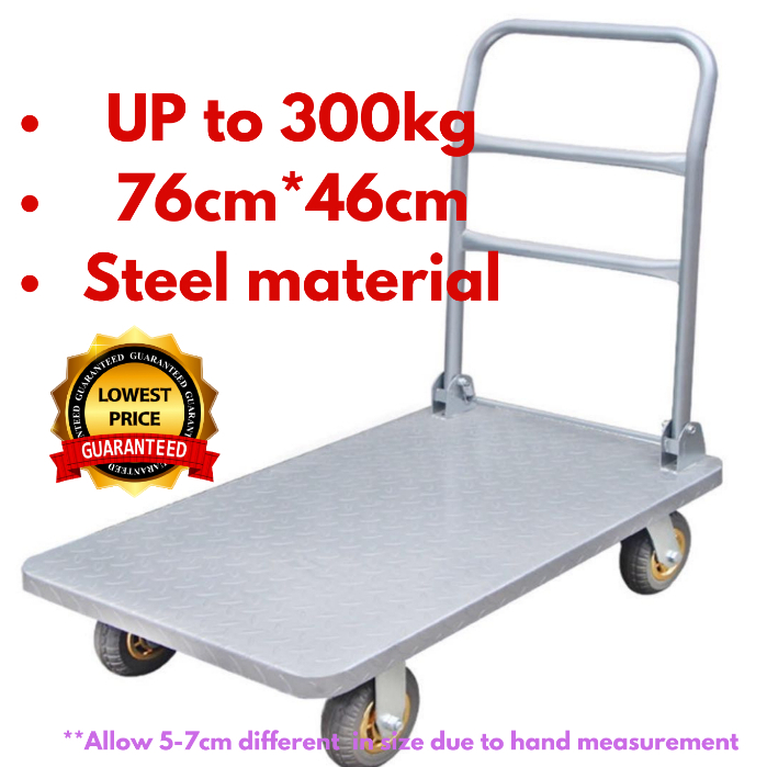 Hand Truck Iron PVC Foldable Small Trolley Iron Bull Trolley Portable ...