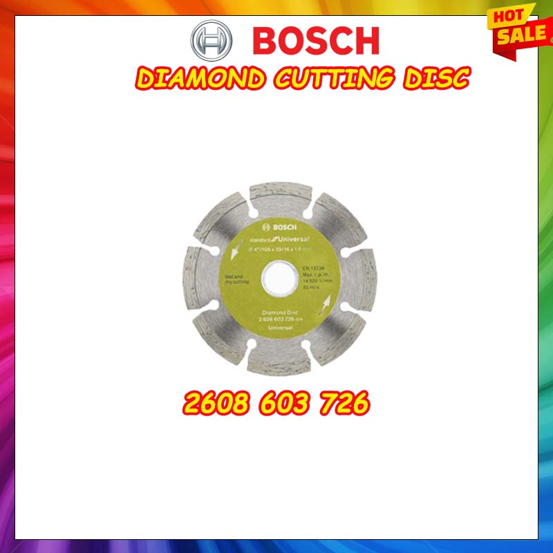 BOSCH 105mm 4" Diamond Cutting Disc Wheel - Universal for Concrete ...