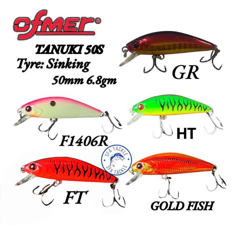 🔥HOT ITEM🔥OFMER TANUKI 50S LURE 50MM 6.8G SINKING BAIT CASTING | Shopee ...