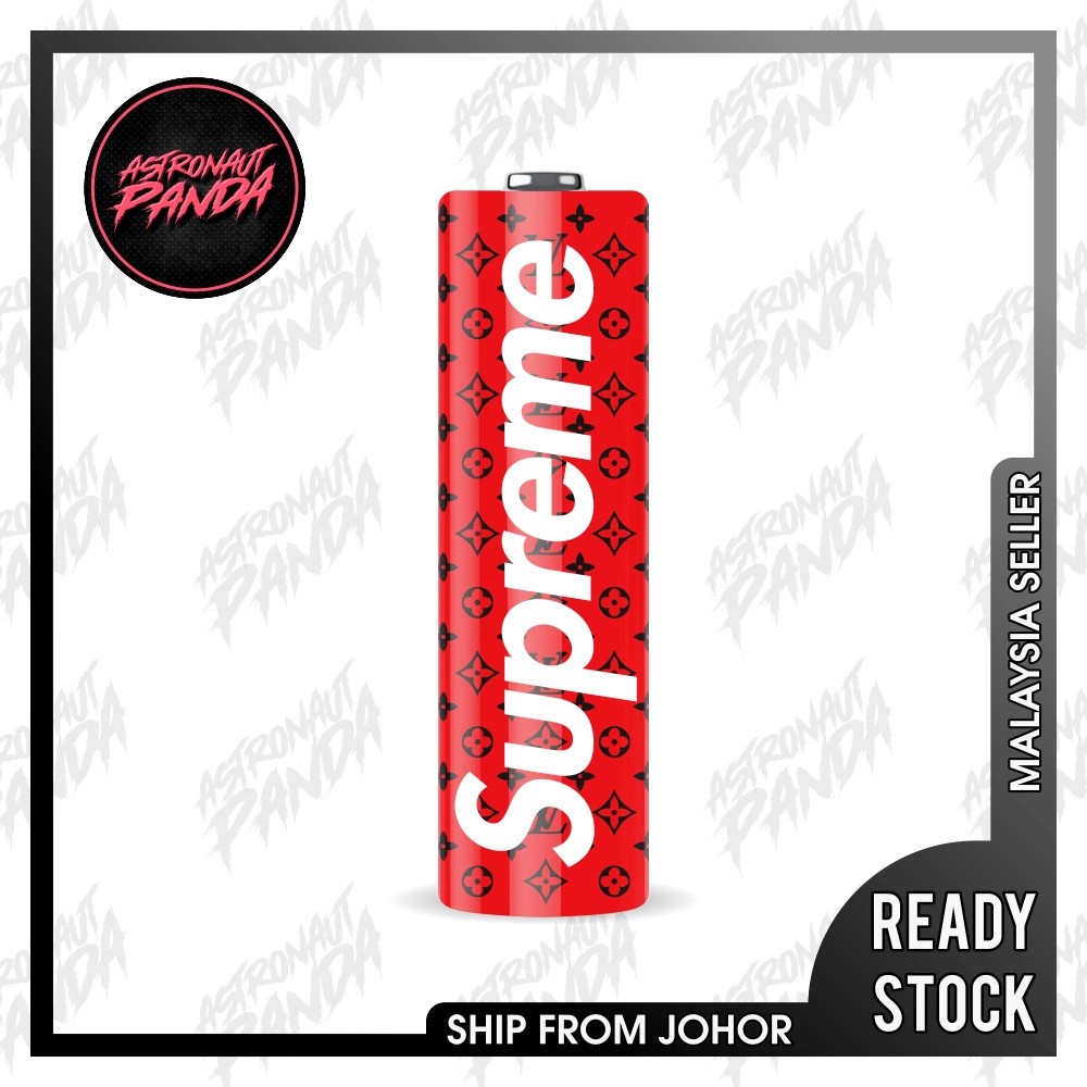 (Ready Stock) Supreme x Kaws Style 18650 Battery Wrap (Astronaut Panda ...