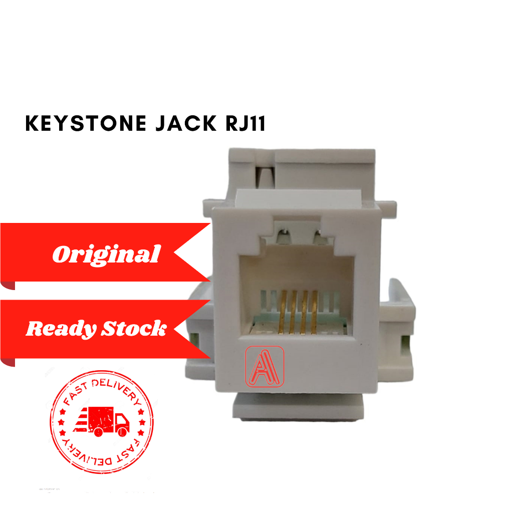 Telephone Jack RJ11 CAT3 Keystone Jack Module Jack | Shopee Malaysia