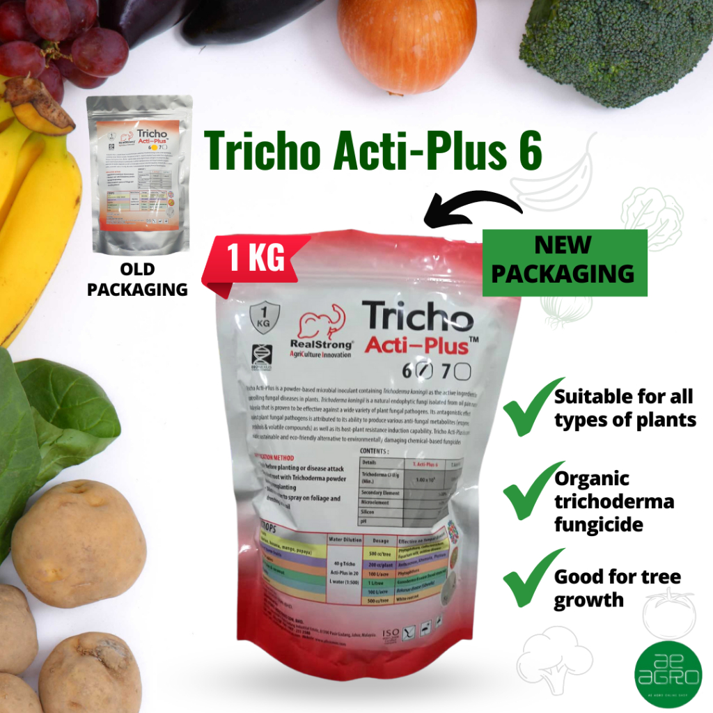 Tricho Acti Plus 6 - Organic Trichoderma fungicide - 1kg - Plants ...