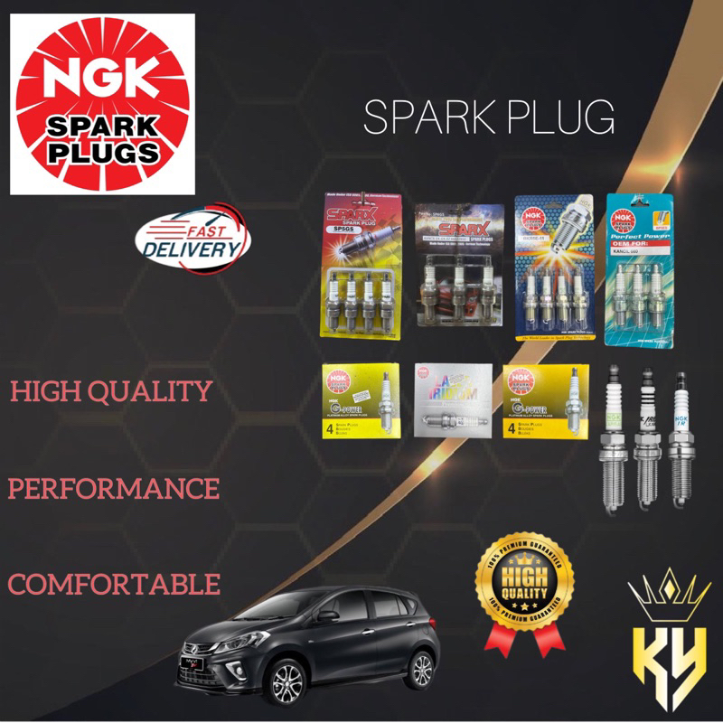 NGK SPARK PLUG PERODUA MYVI D20N 2017 NEW, ALZA, TOYOTA AVANZA, RUSH ...