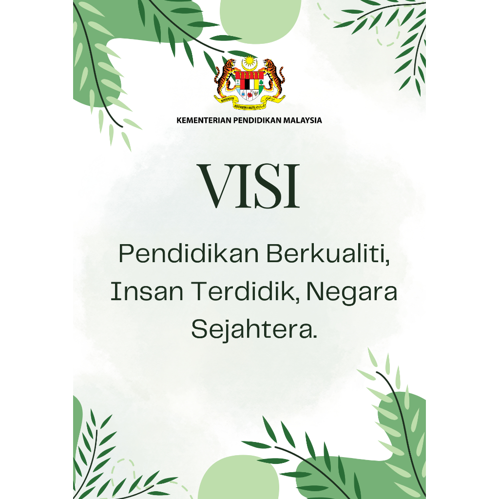 READY STOCK MISI VISI KPM SIZE A4 TEMA HIJAU | Shopee Malaysia