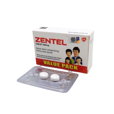 ZENTEL TABLET 200MG 2X2'S (EXP:1/7/2024) | Shopee Malaysia
