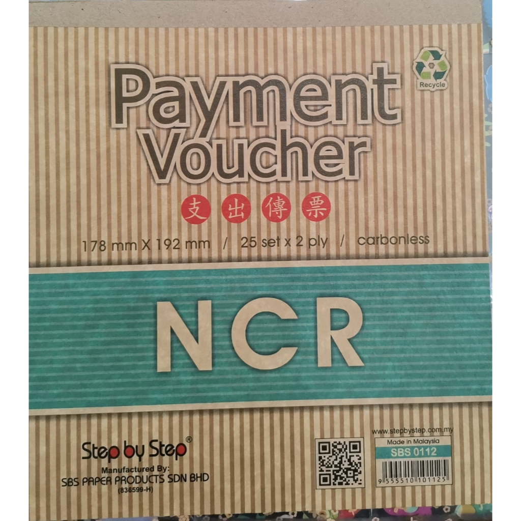 PAYMENT VOUCHER NCR SBB 0112 READY STOCK 支出傳票 | Shopee Malaysia