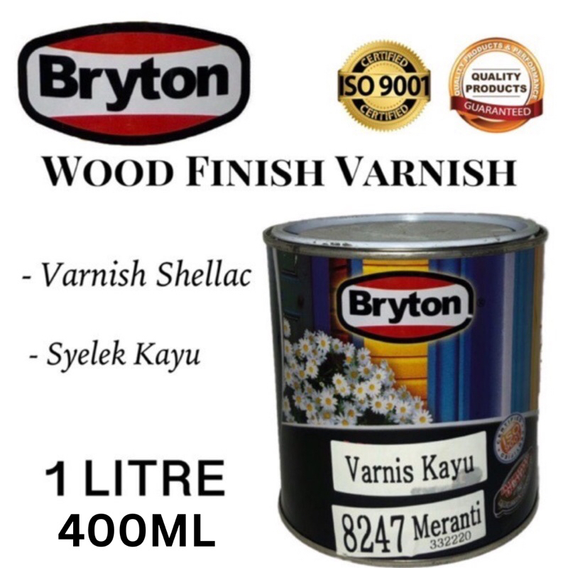 SYELEK KAYU 1 LITRE / 400ML Wood Finish Varnish Wood Shellac | Shopee ...