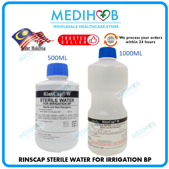 (BEST SELLER) RINSCAP W STERILE WATER FOR IRRIGATION 500ML/1000ML ...