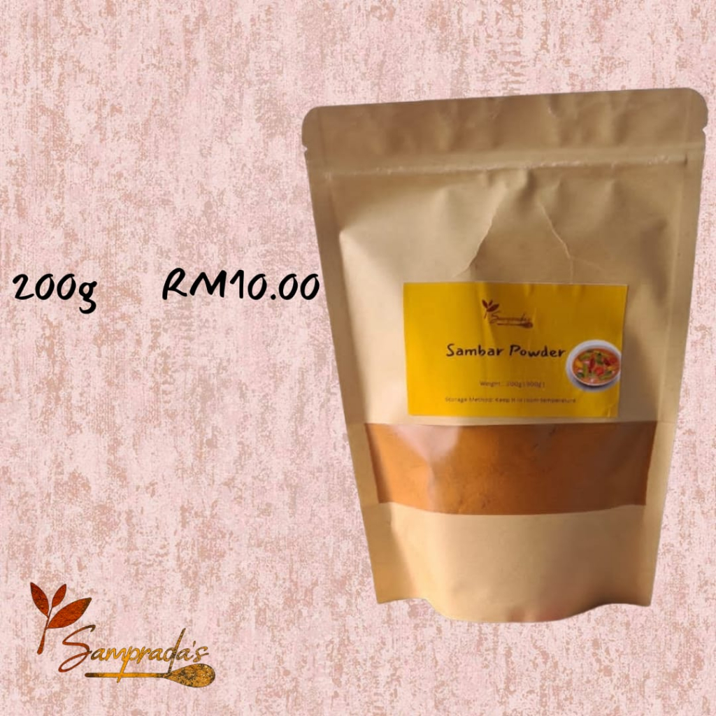 Serbuk Rempah Kari Sambar Samprada's Sambar Powder | Shopee Malaysia
