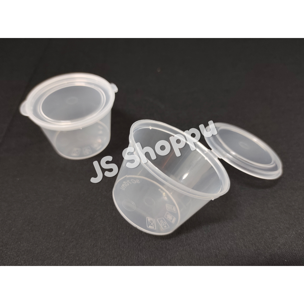 TCC070 70ml Round Container Hinged Lid (50pcs±) / 70 ml Disposable ...