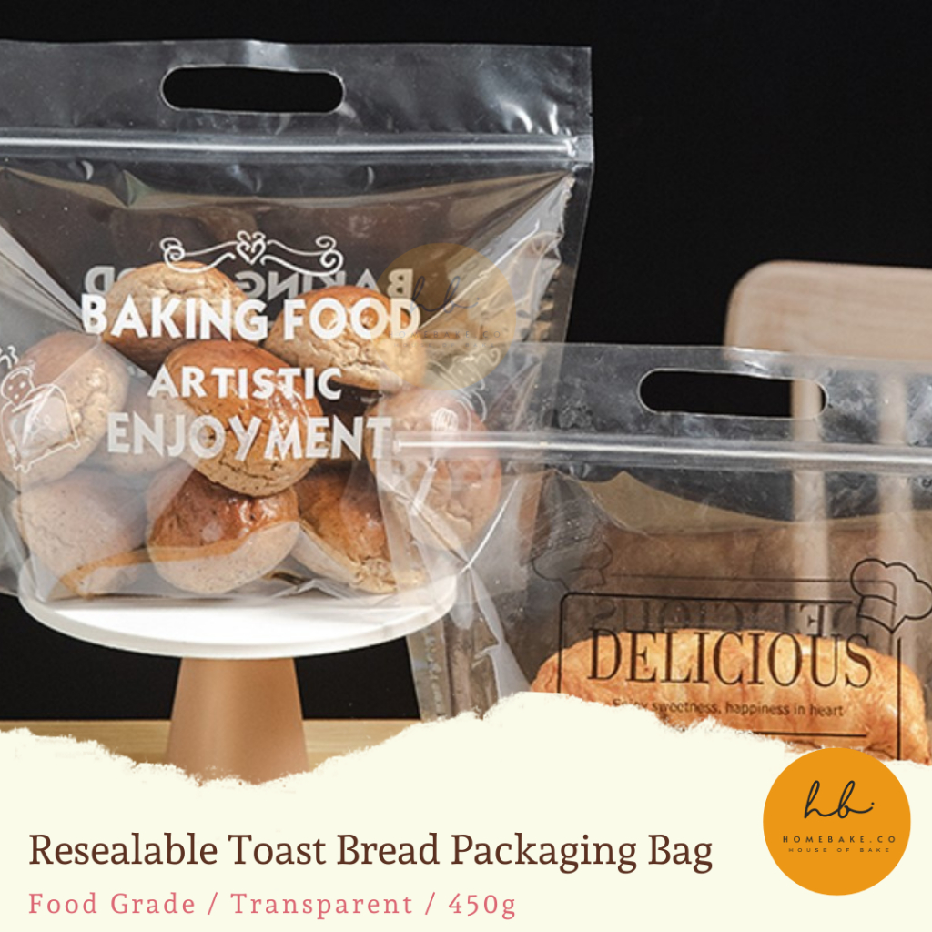 Food Grade Transparent Resealable Toast Bread Packaging Bag 10pcs ...