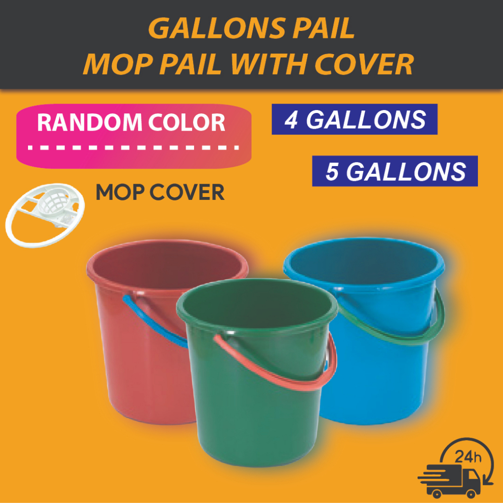 4 & 5 Gallons Plastic Pail / Mop Bucket Mop Pail / Bekas Plastik Baldi ...