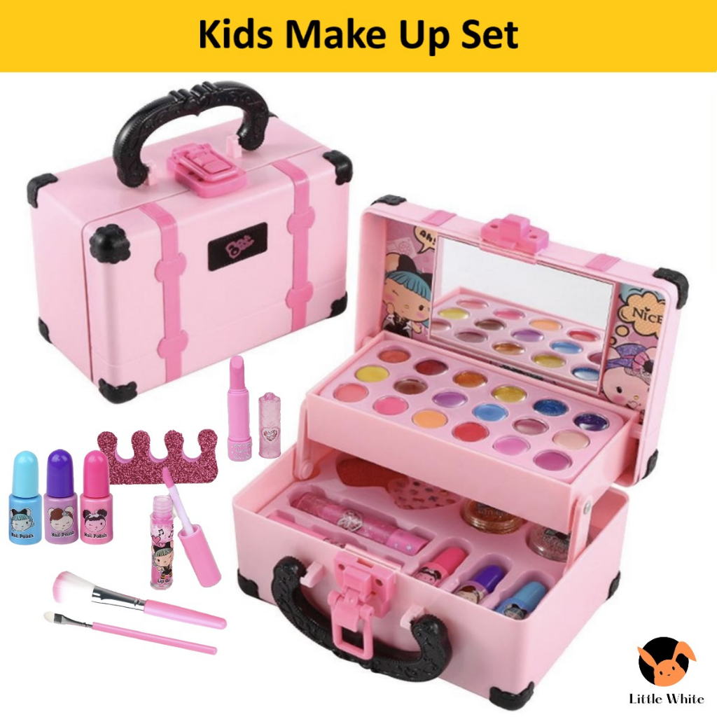 Little White Kids make up set eye shadow lipstick nail polish pretend ...