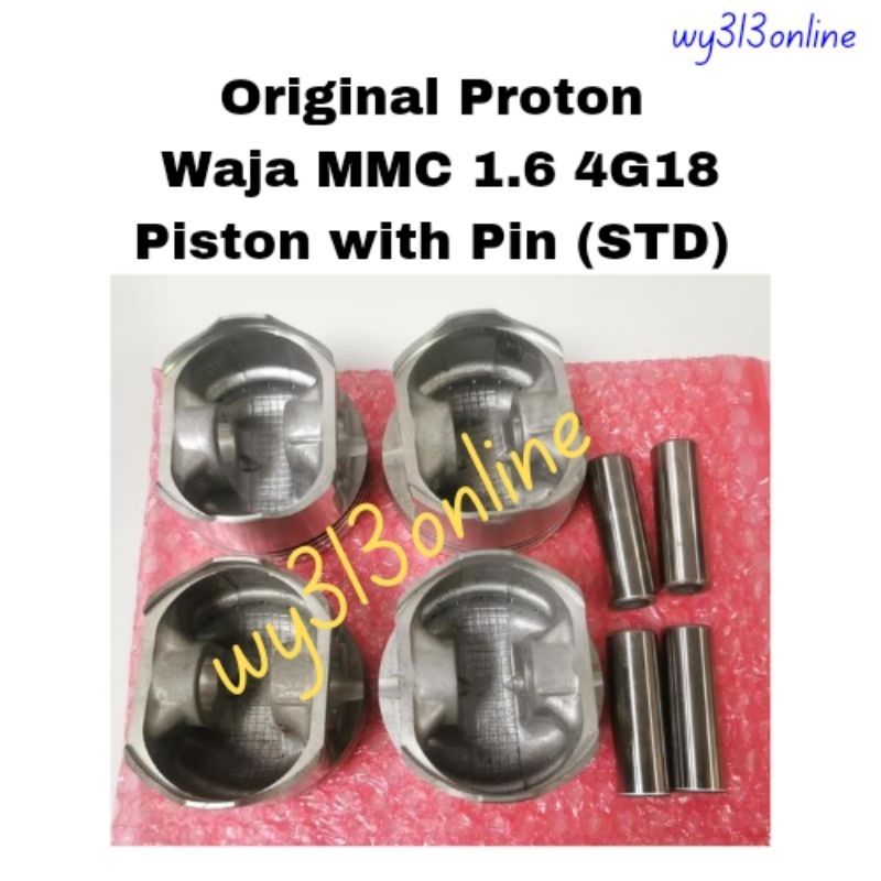 Original Proton Waja 1.6 MMC 4G18 Piston with Pin STD 1set=4pcs ...