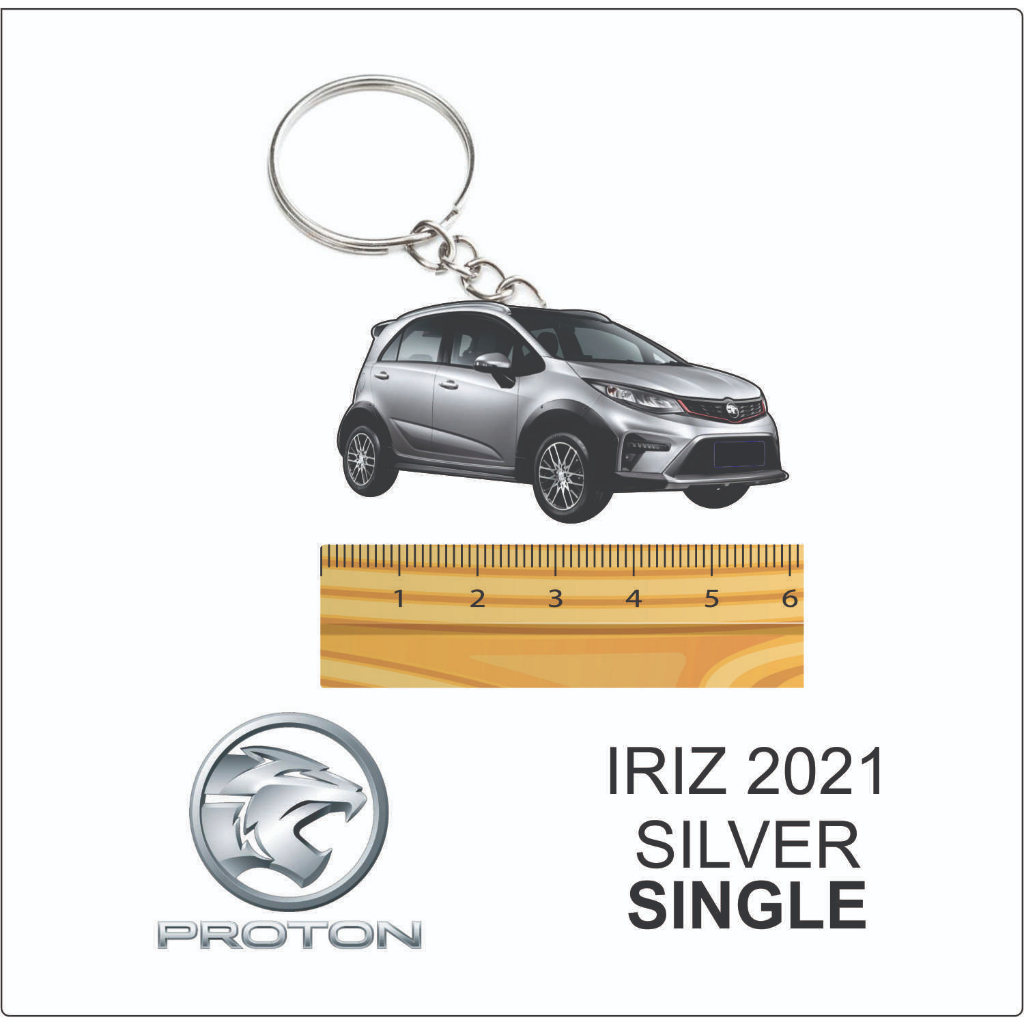 proton iriz silver 2021 keychain 2d armour silver | Shopee Malaysia