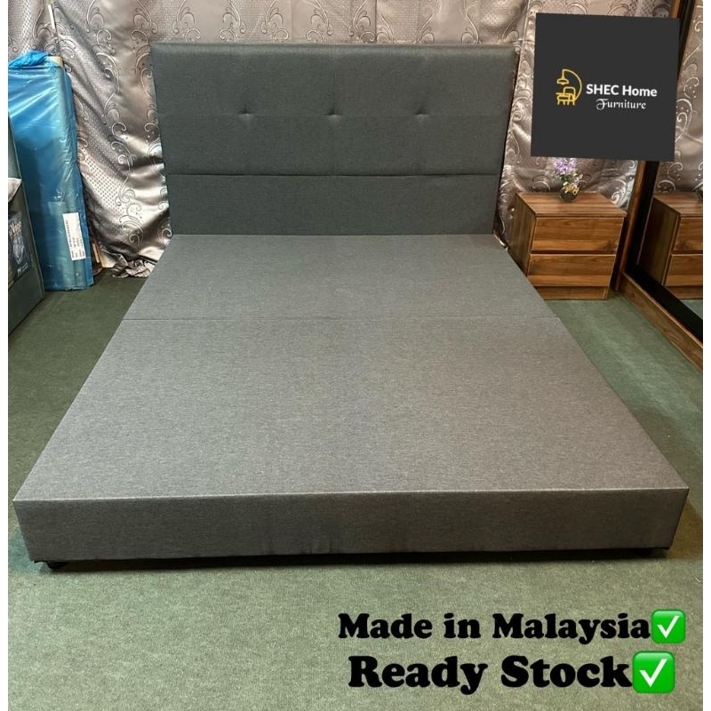 Bedframe Queen/ Headboard Divan/ Katil Queen/ Fabric Bedframe Queen/ Katil 5FT/ Divan | Shopee ...