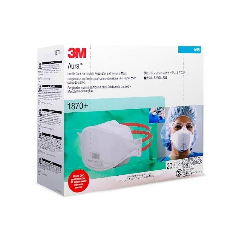 3M™ AURA Health Care Particulate Respirator and Surgical Mask 1870+, N95 | Shopee Malaysia