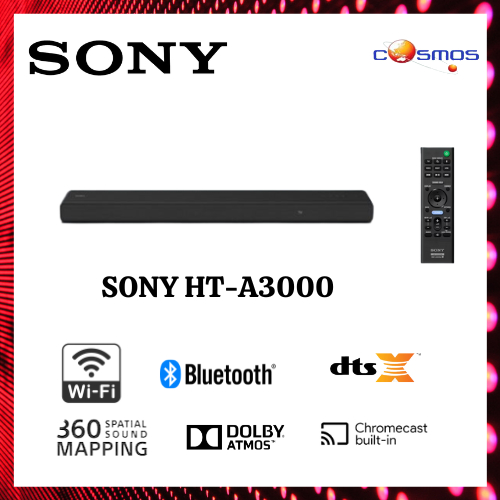 Sony HT-A3000 3.1ch Soundbar SNY-HTA3000 with 360 Spatial Sound Mapping ...