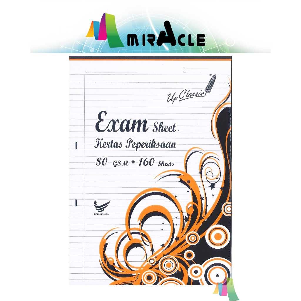 Test Pad EXAM SHEET / KERTAS KAJANG PEPERIKSAAN 80 GSM (160 SHEETS ...