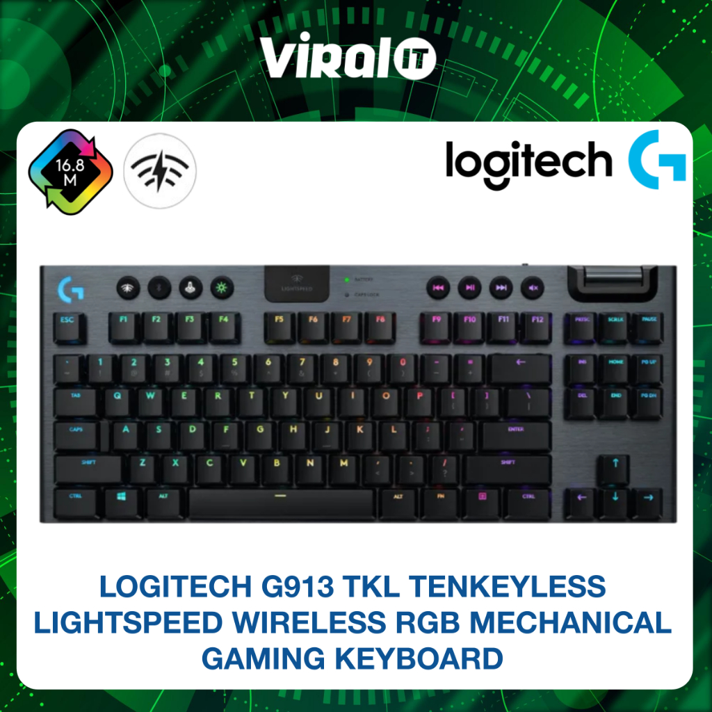 LOGITECH G913 / G913 TKL TENKEYLESS LIGHTSPEED WIRELESS RGB GAMING ...