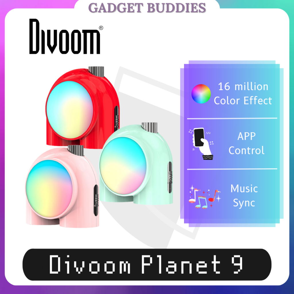 Divoom Planet-9 Desk Lamp | App Control | 16 Million Colors Lighting ...