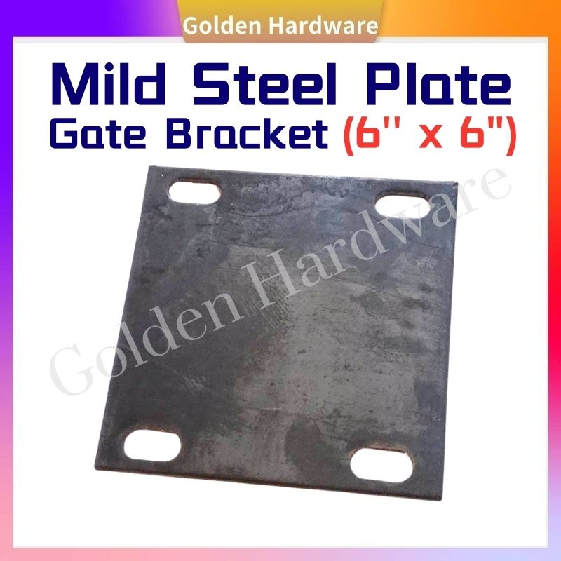 6'' x 6'' MS Plate Gate Bracket / Metal Plate / Square Plate / Tapak ...
