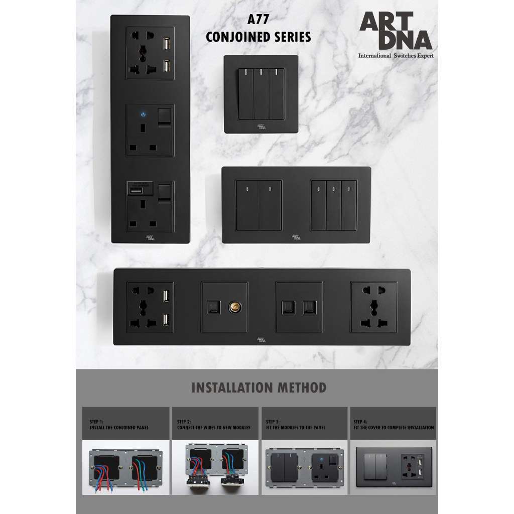 ART DNA A77 SERIES SWITCHES & SOCKETS | Shopee Malaysia