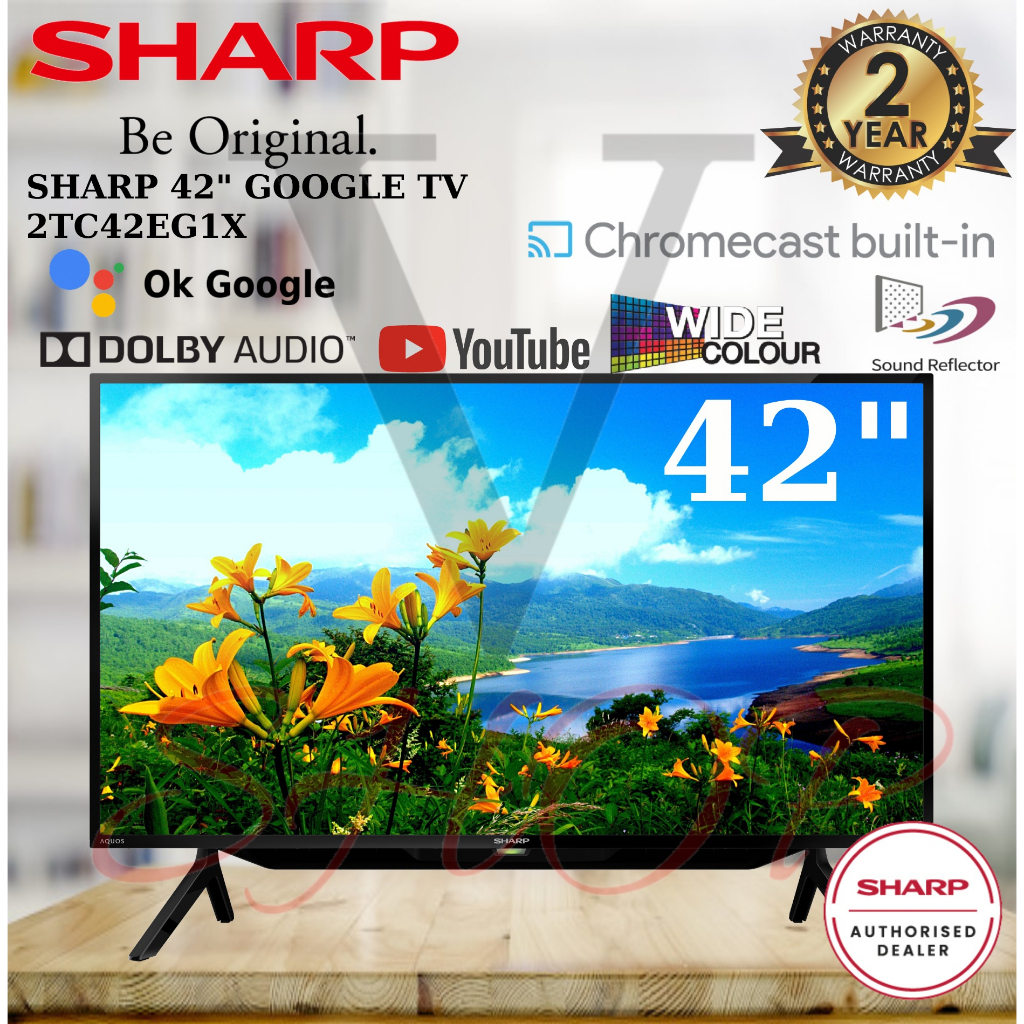 SHARP 42 FULL HD GOOGLE TV 2TC42EG1X | Shopee Malaysia