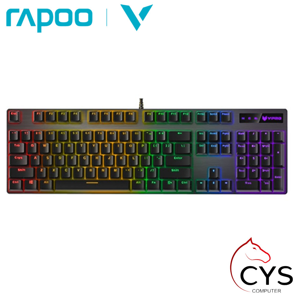 RAPOO VPRO V500 RGB MECHANICAL BLUE SWITCH GAMING KEYBOARD | Shopee Malaysia