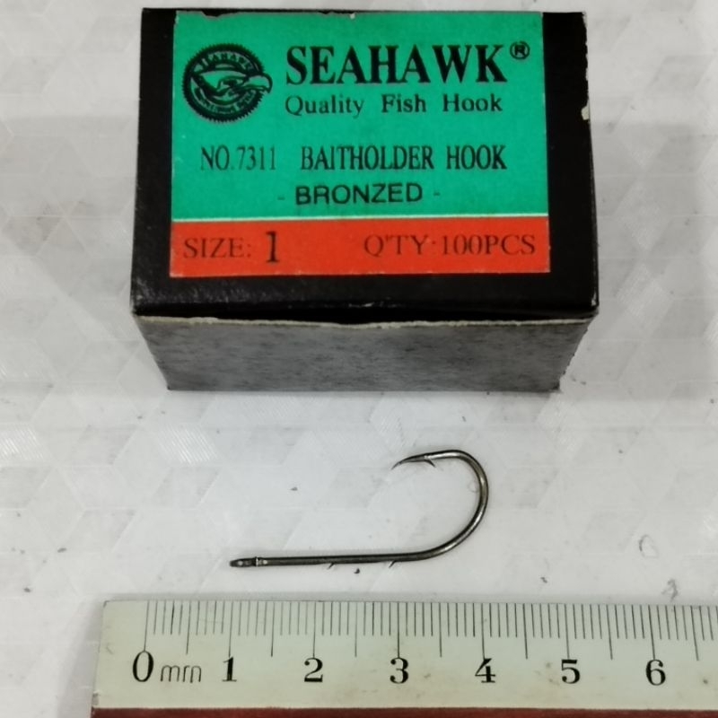 SEAHAWK BAITHOLDER HOOK 01 BRONZED MATA KAIL BERDURI PANDAN MADE IN ...