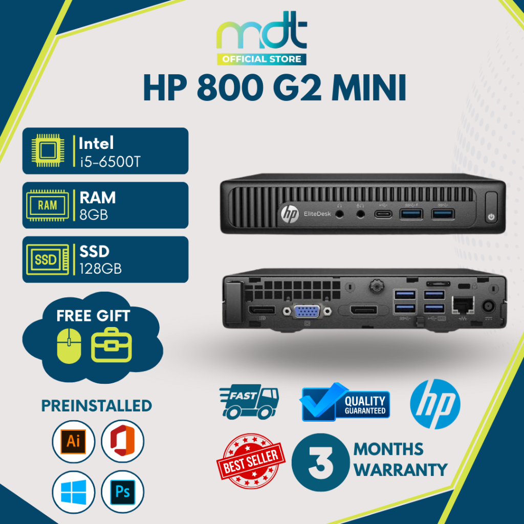 HP ELITEDESK 800 G2 Mini PC I5 6TH GEN 8GB 256GB SSD | Shopee Malaysia